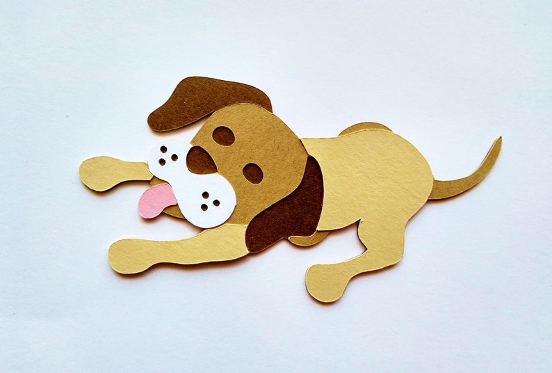 Paper Dog Dog Die Cut Dog Cutout Paper Pup Set of 4 - Etsy