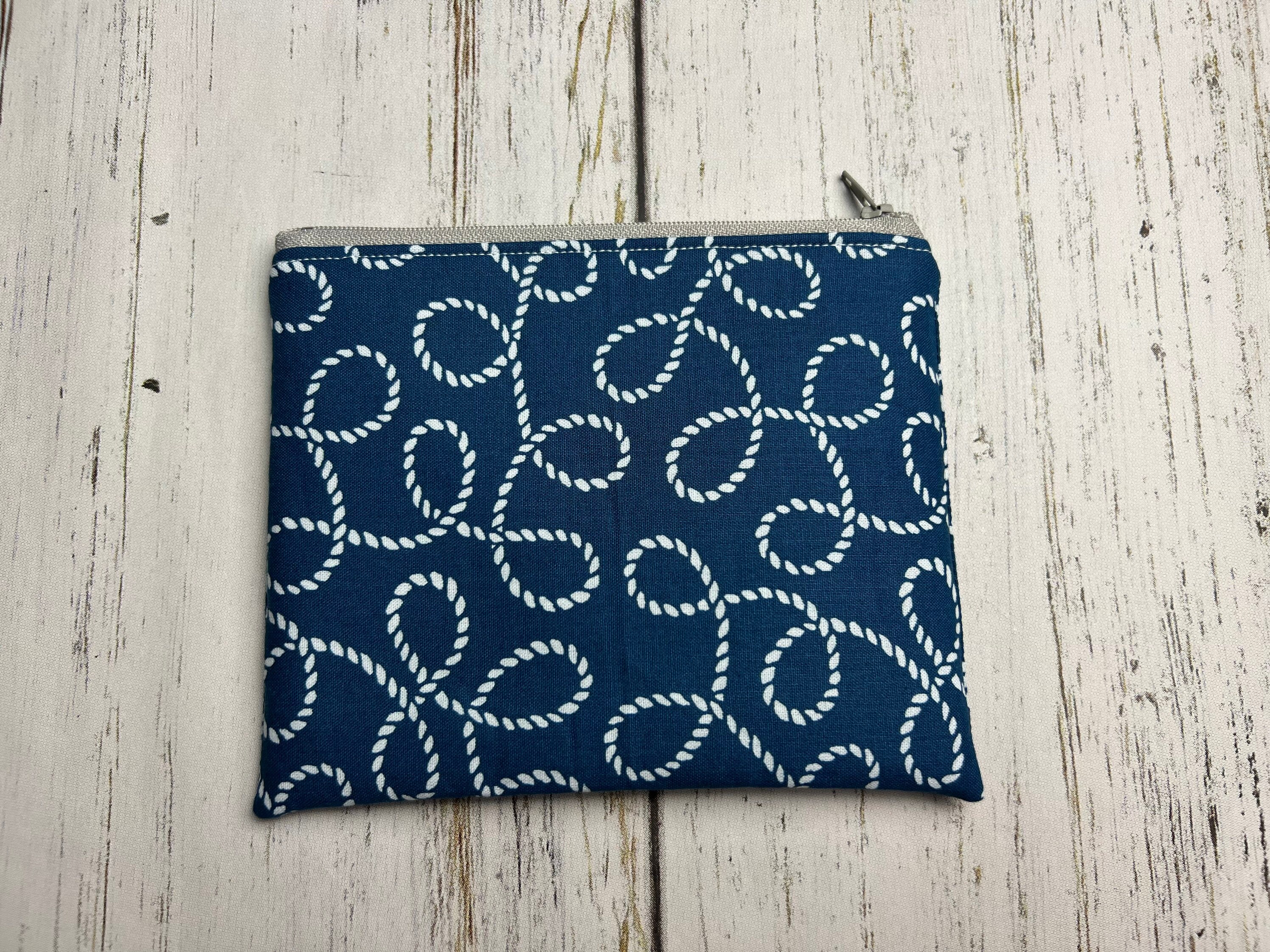 Maritime Rope and Lighthouse Zipper Pouch, Zipper Bag, Coin Change ...