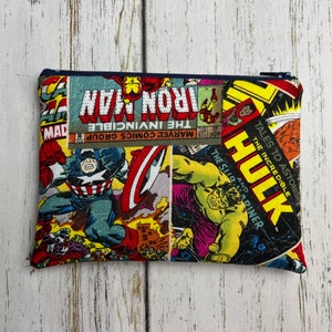 Comic Book Pop Culture Zipper Pouch, Coin Change Purse, Comic Book Gift ...