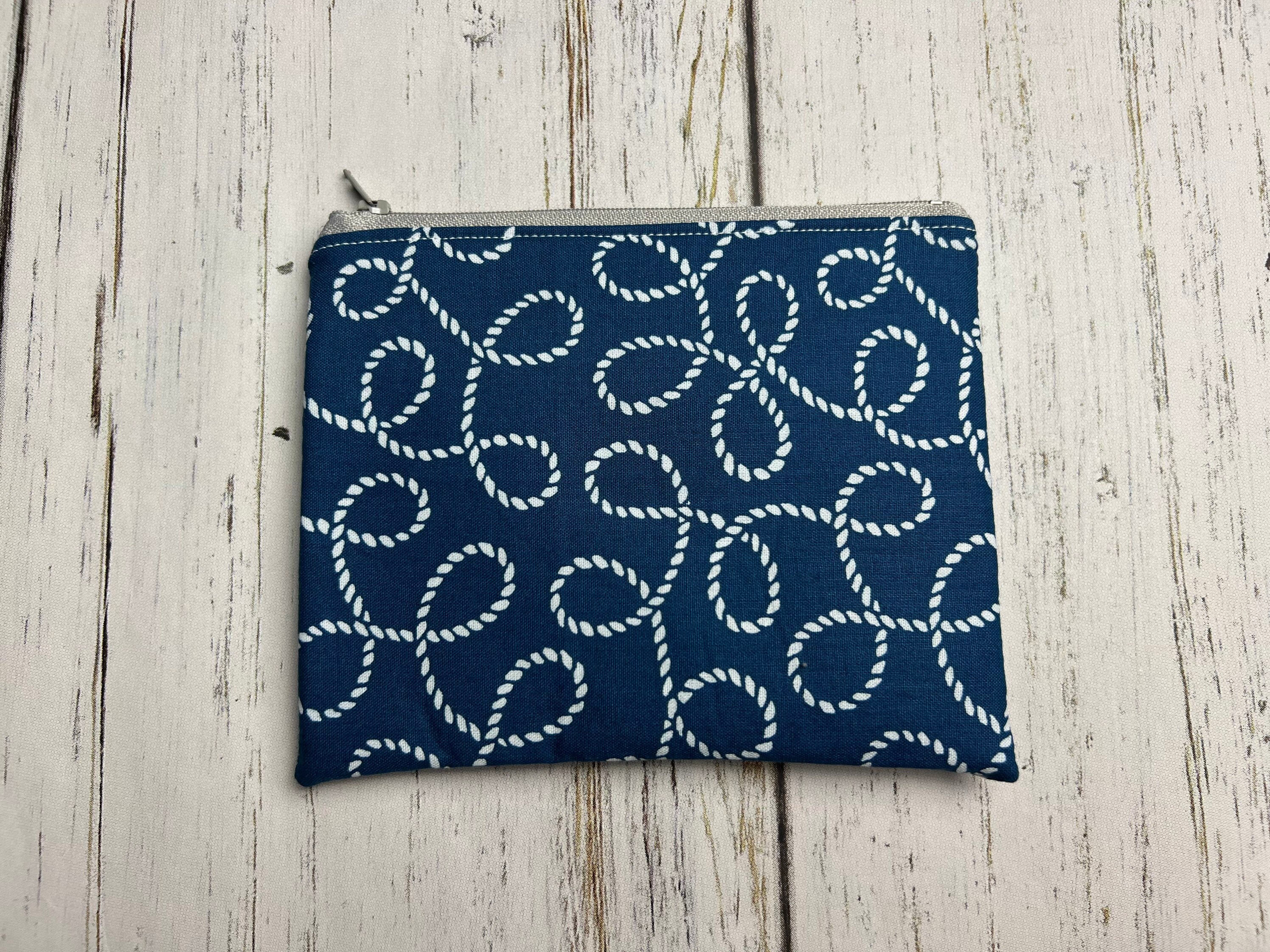 Maritime Rope and Lighthouse Zipper Pouch, Zipper Bag, Coin Change ...