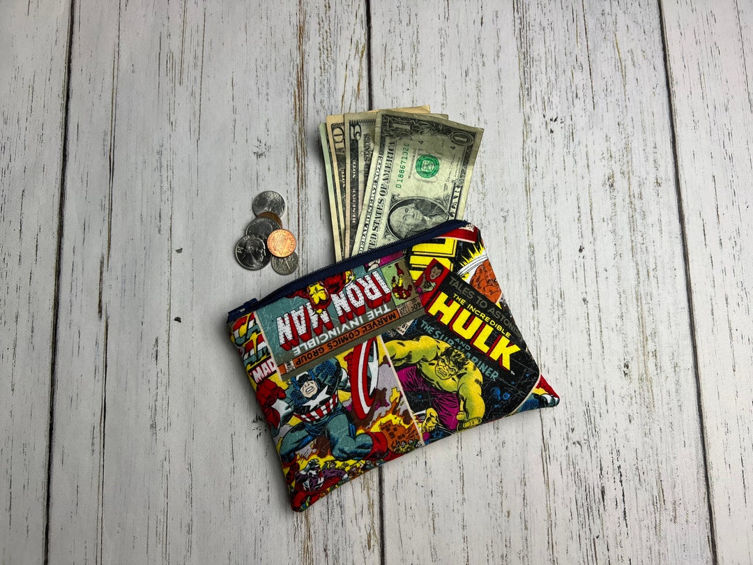 Comic Book Pop Culture Zipper Pouch, Coin Change Purse, Comic Book Gift ...