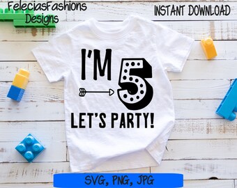 I Am Five Svg - Etsy
