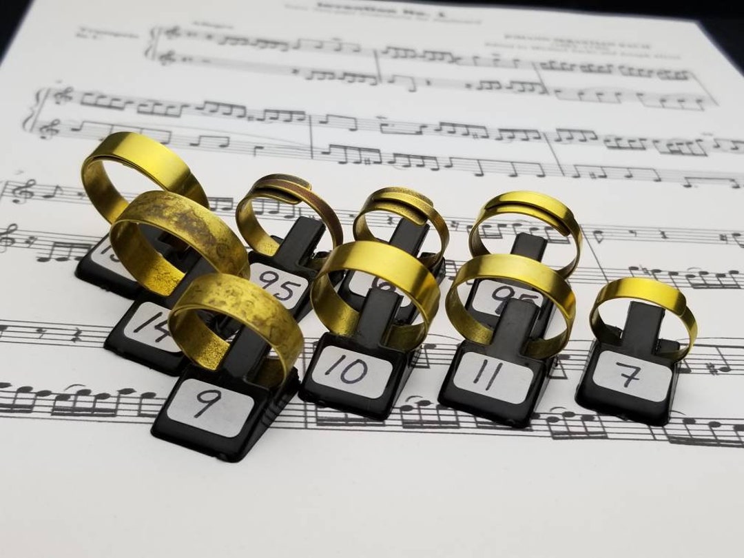 Trombone Rings Made From Authentic Musical Instrument Adjustable Flexible Fit Vintage Band Music ...