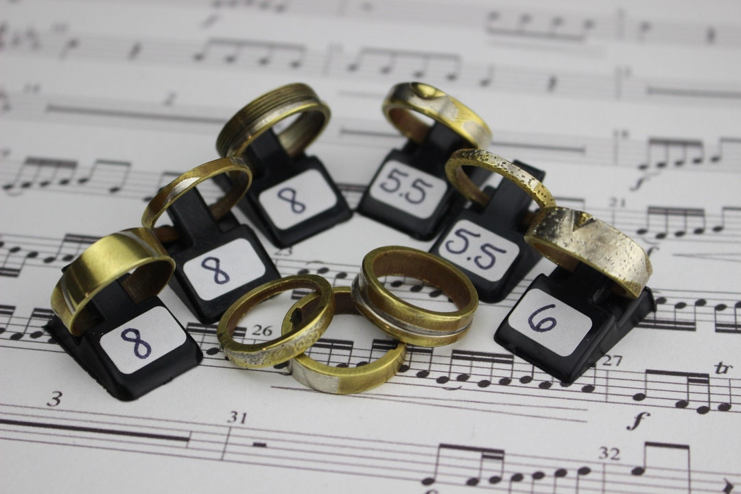 Trumpet Rings Made From Authentic Musical Instrument Vintage Marching ...
