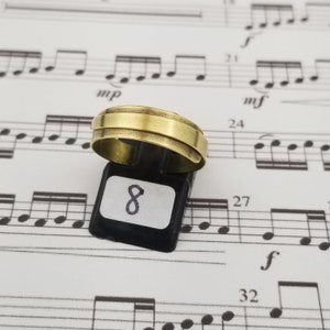 Trombone Rings Made From Authentic Musical Instrument Adjustable Flexible Fit Vintage Band Music ...