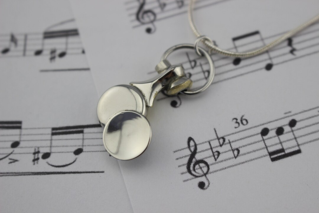 Piccolo Necklace Musical Key Pendant Vintage Instrument Necklace Band ...
