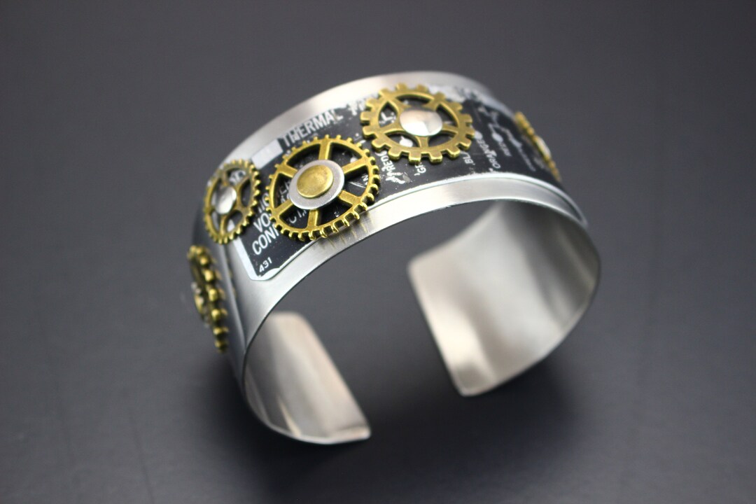 Machine Masculine Man Style One-of-a-kind Industrial Steam Punk Cuff ...