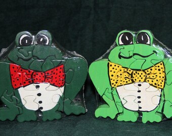 Pig stacker wooden puzzle stands up farm piggy toy fun | Etsy