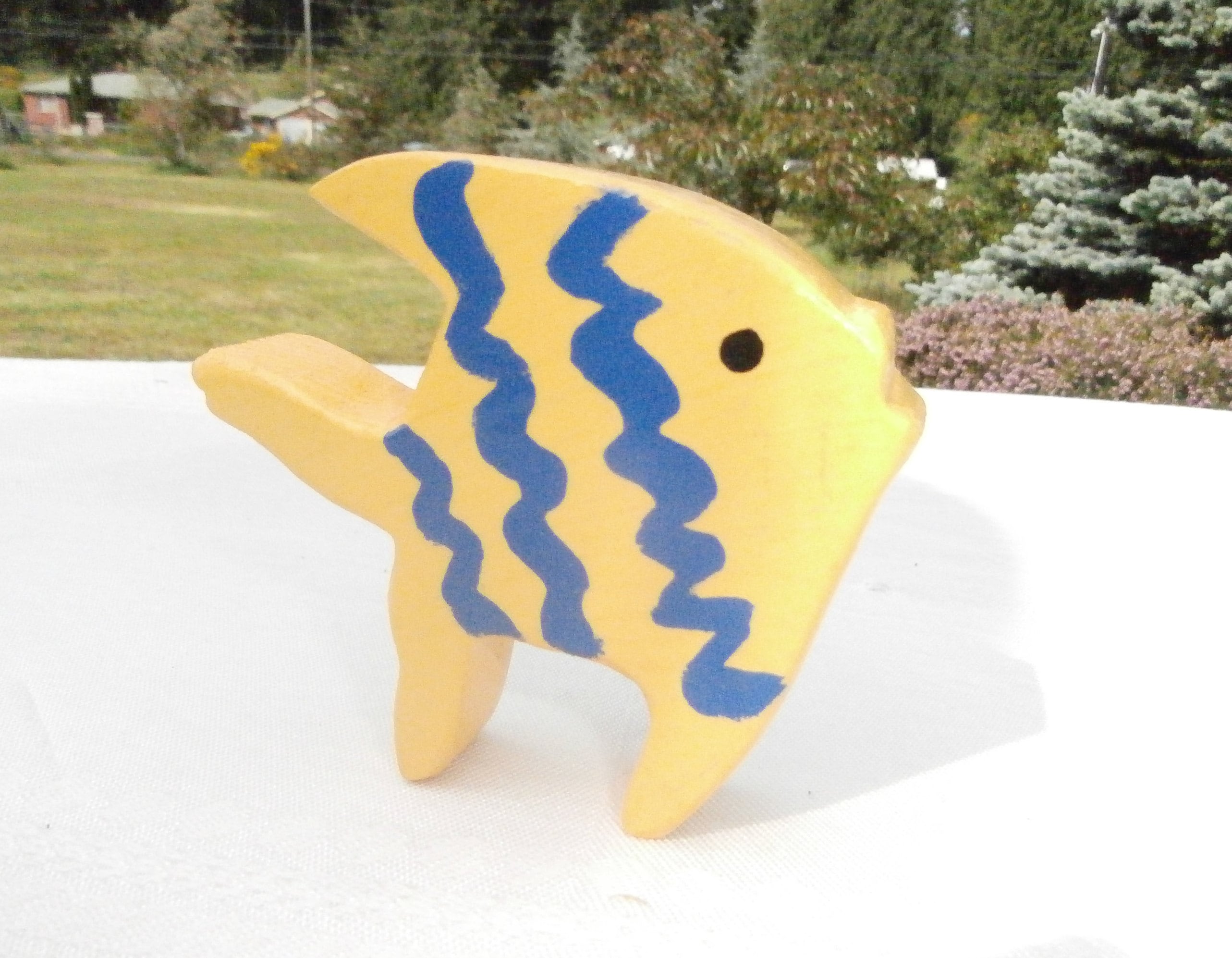 Under Sea Play Set of 5. Wooden Water Creatures, Angel Fish,mermaid ...