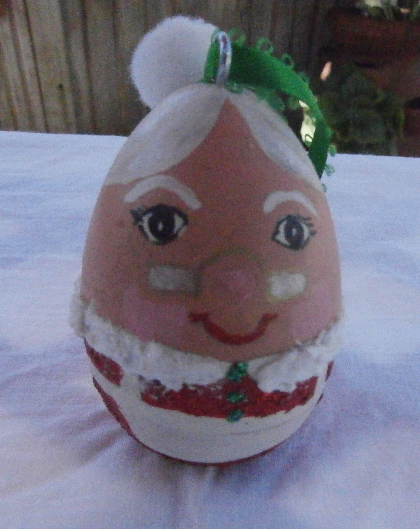 Egg Santa and Mrs Clause ,christmas Tree Decor, Free Standing Wonderful ...