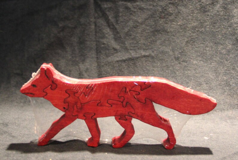 Red Fox Jigsaw Wooden Puzzle ,puzzle, Wood Puzzle, Animal, Wild Animal ...
