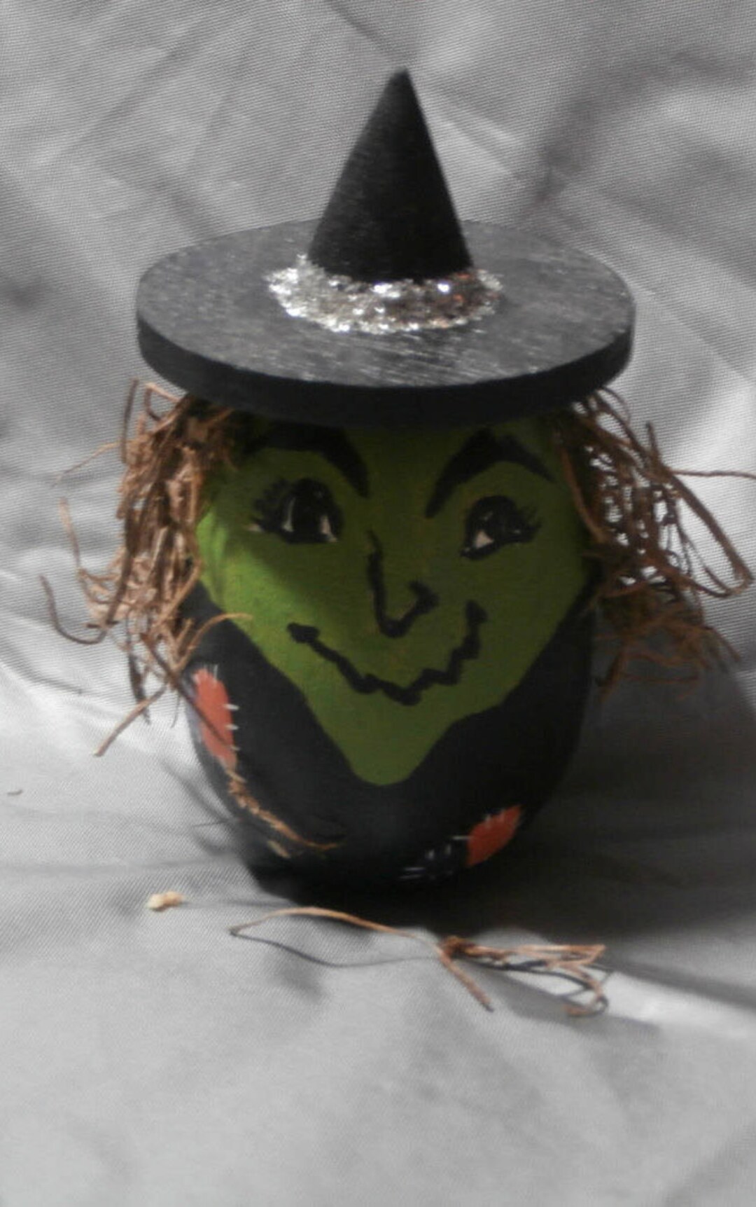 Whimsical Halloween Witch ,wooden Egg, Lovable ,wood ,scare, Egg Person ...
