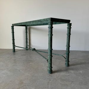 1980s Postmodern Verdigris Metal Console Table After Giacometti - Etsy