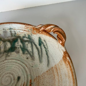 Vintage Organic Texture Studio Pottery Bowl W/ Handles, Signed - Etsy