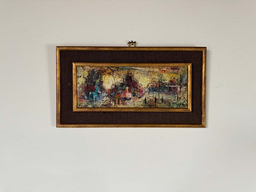 French Maurille Prevost Expressionist Style Parisian Street Scene Oil ...