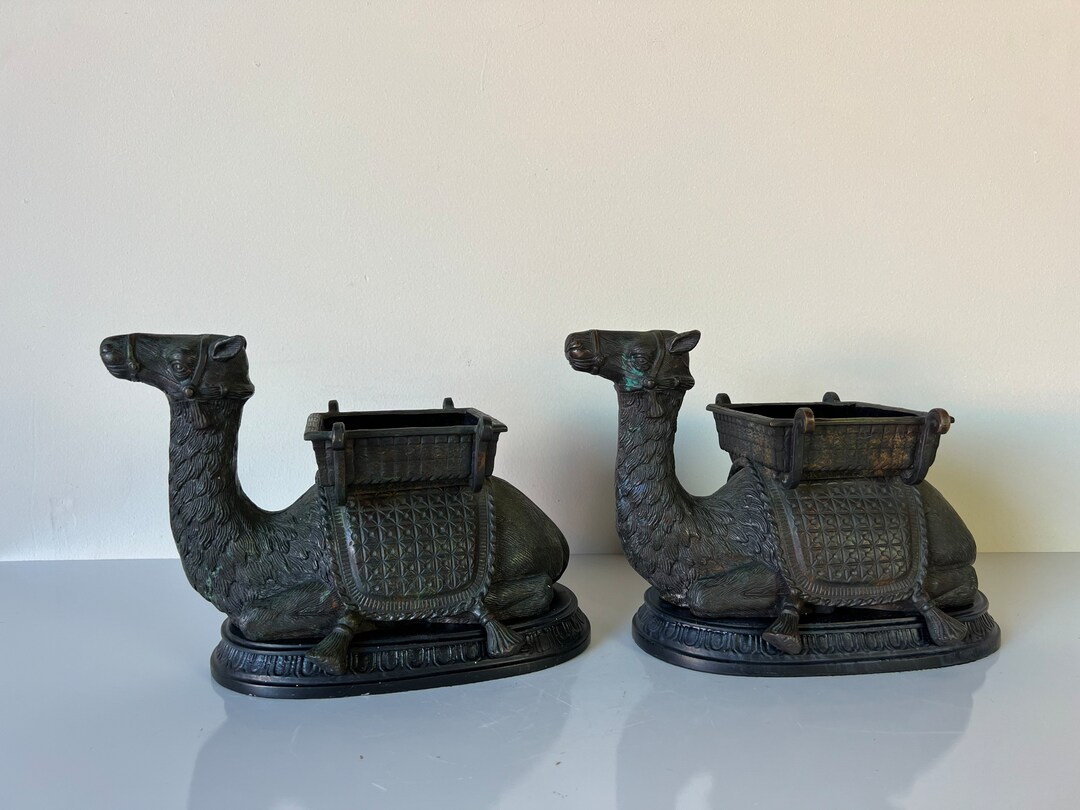 Vintage Anglo Indian - Style Bronze Camel Sculptures - a Pair - Etsy
