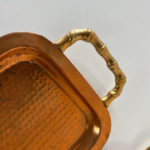 Vintage Hand Hammered Copper and Brass Handle Trays - a Pair - Etsy