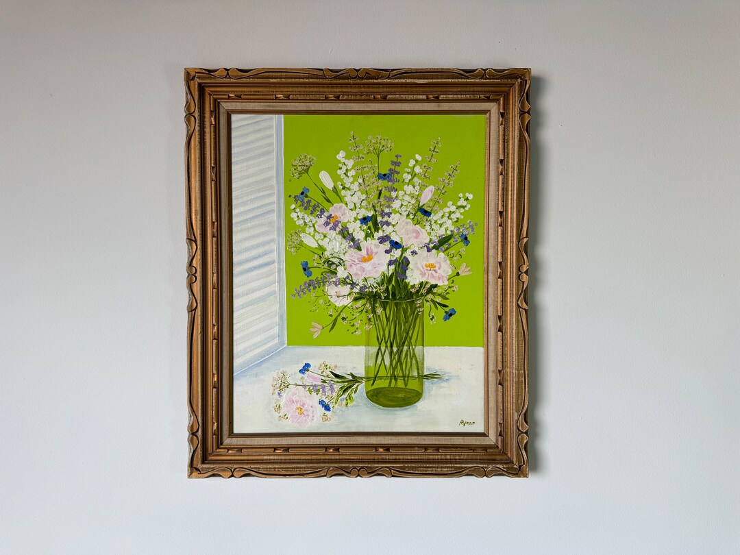 1970's Ryozo Still Life Oil Painting, Framed - Etsy