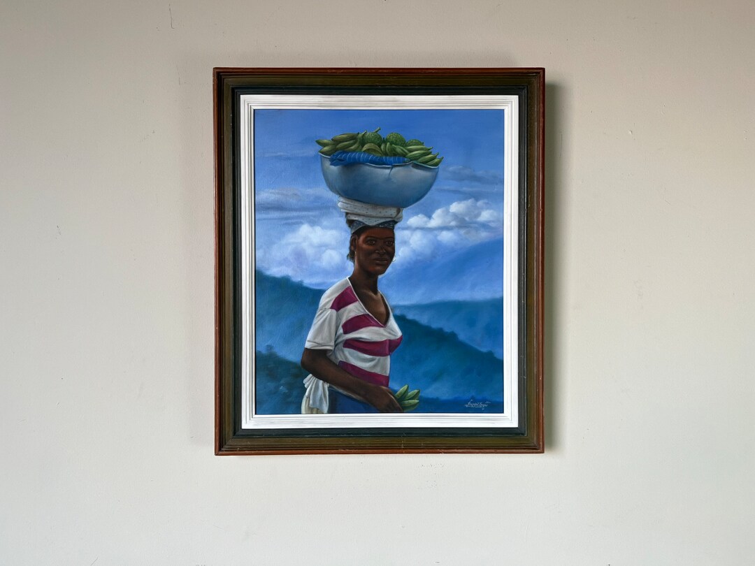 Lucson Guerrier Caribbean Woman With Fruit Bowl - Etsy