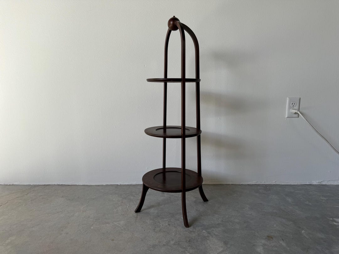 Vintage Mahogany Three- Tier Muffin Plant Stand - Etsy