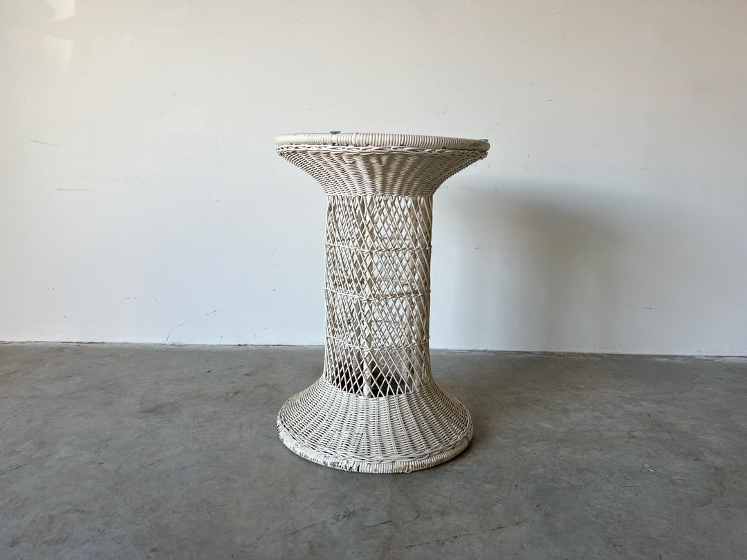 Vintage Woven Wicker Dining Table Base - Etsy