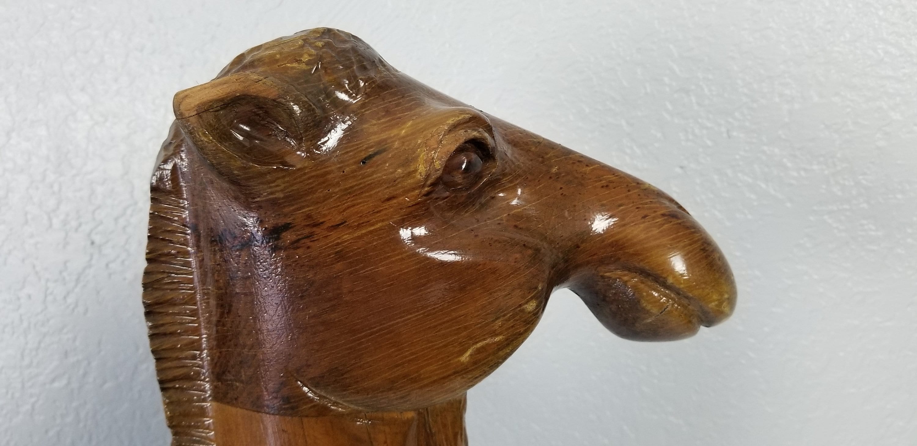 Vintage Hand Carved Wood Camel Sculpture . | Etsy