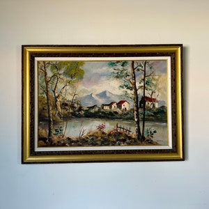 1960's Pierre Maxim Impressionist Rural Lake Landscape Oil - Etsy