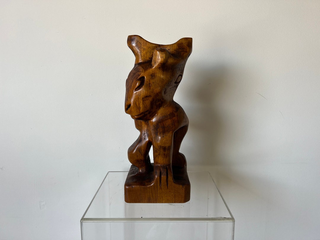 Vintage Hand Carved Wood Biomorphic Sculpture - Etsy