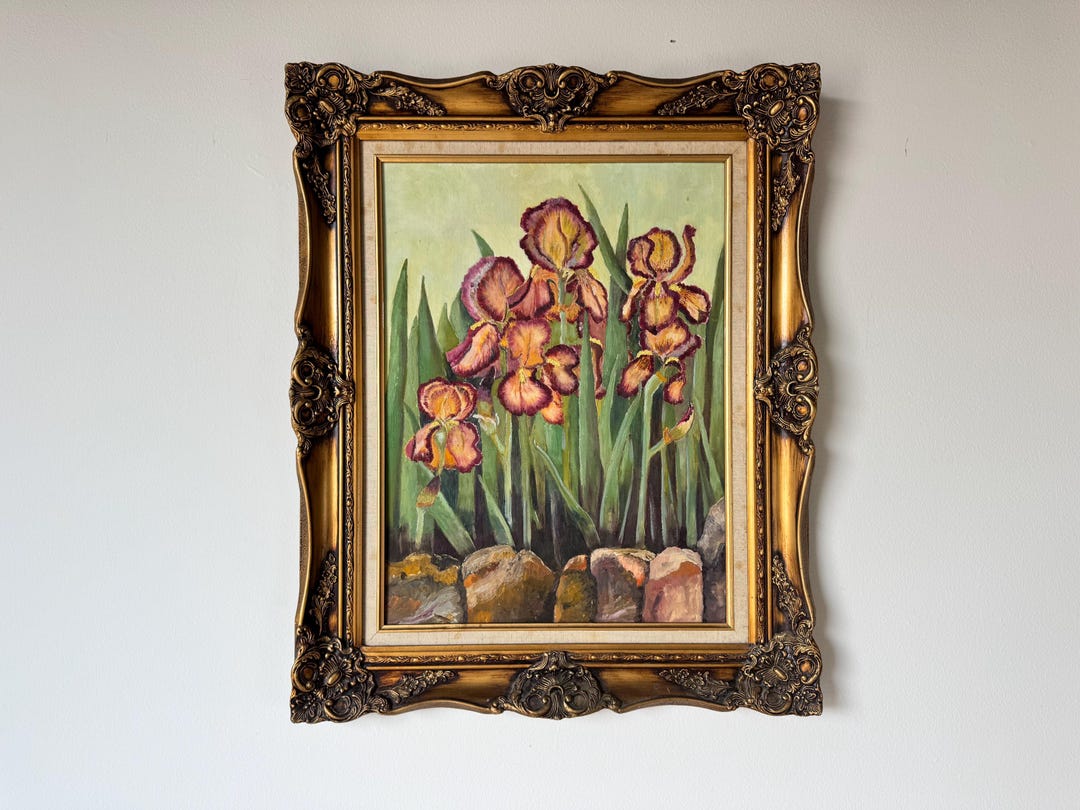1974 Vintage Botanical - Floral Still Life Oil Painting on Artistic ...