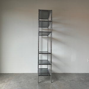 Hollywood Regency Faux Bamboo Chrome & Smoked Glass Eterge - Etsy