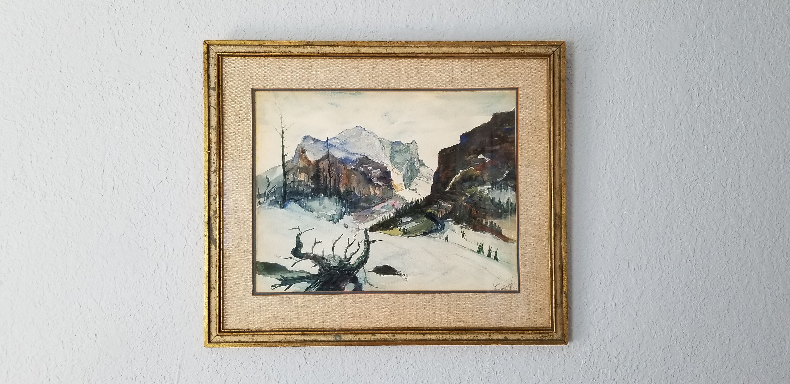 1963 Calif. Artist Antonio Estrada Watercolor Landscape | Etsy