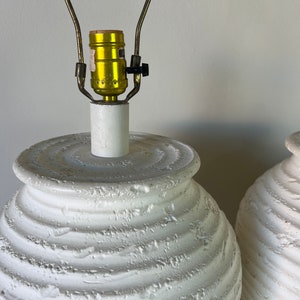 Vintage Organic Texture Ribbed Plaster Table Lamps a Pair - Etsy