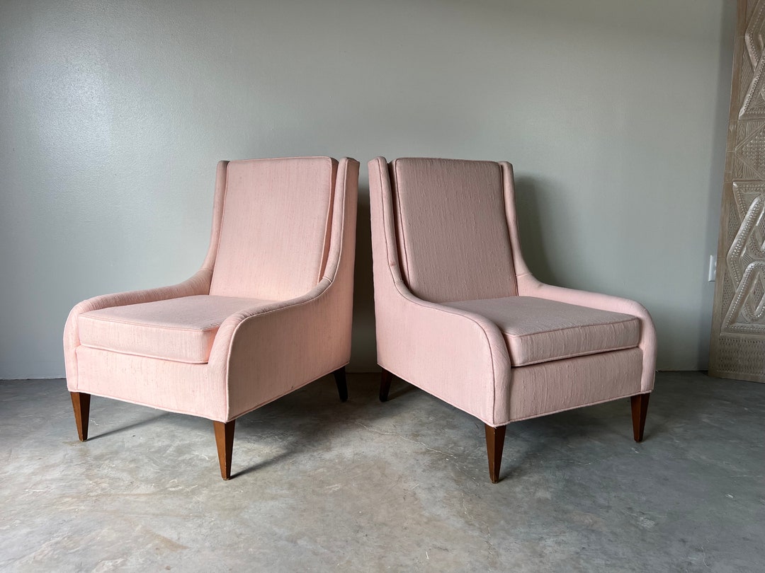 70's Mid-century Jack Lenor Larsen Style Lounge Chairs a Pair - Etsy