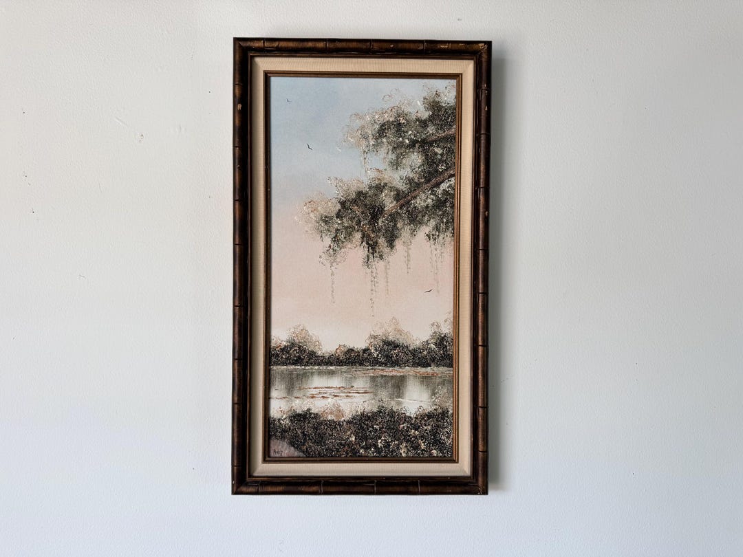 1992 Vintage Mixed Media Impasto Abstract Landscape Painting by Chester ...