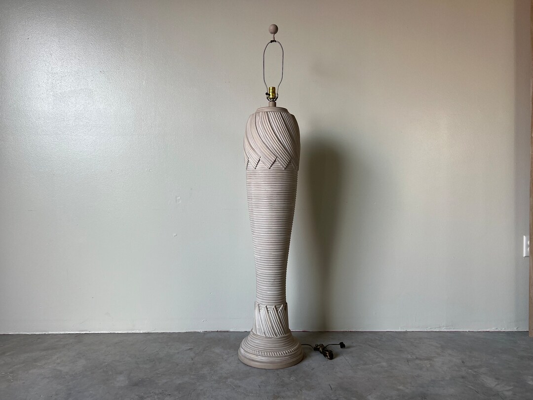 1980's Vintage Sculptural Faux Pencil Reed Plaster Floor Lamp - Etsy