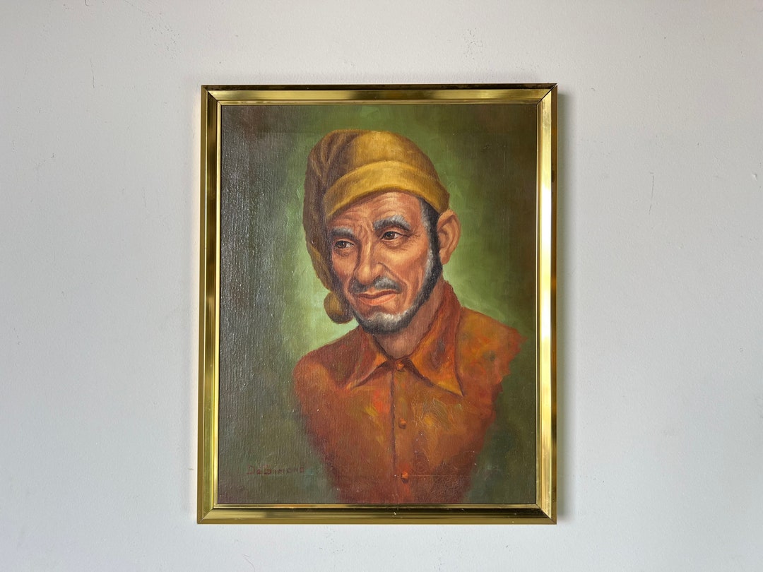 1970's De Simone Oil Portrait Painting, Framed - Etsy