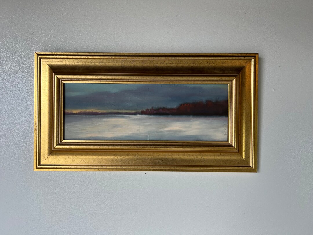 Vintage Winter Fields Evening Landscape - Etsy