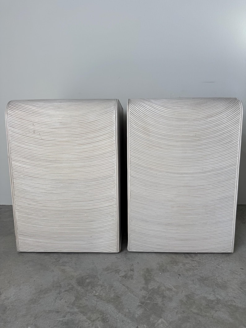 1970s Vintage Gabriella Crespi Style Pencil Reed Nightstands – Pair - Etsy