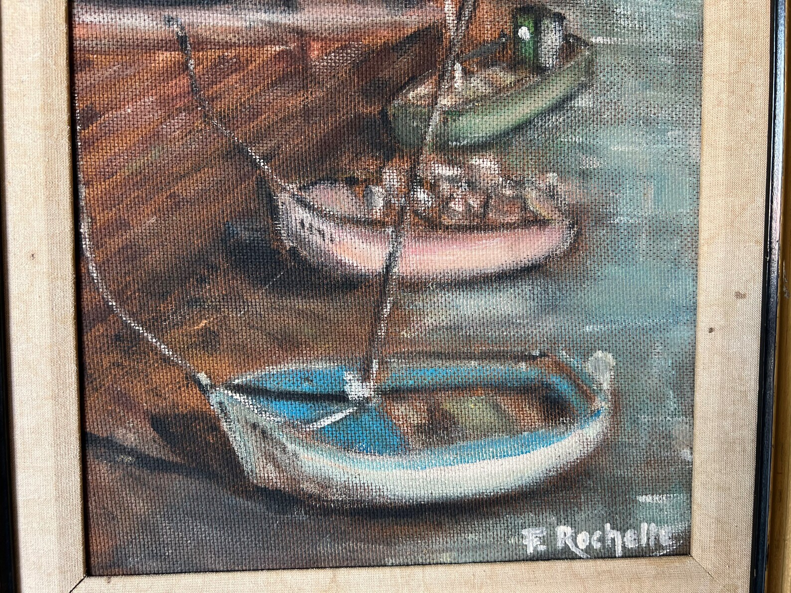 70's F. Rochelle Italian Village Corridor Harbor With - Etsy