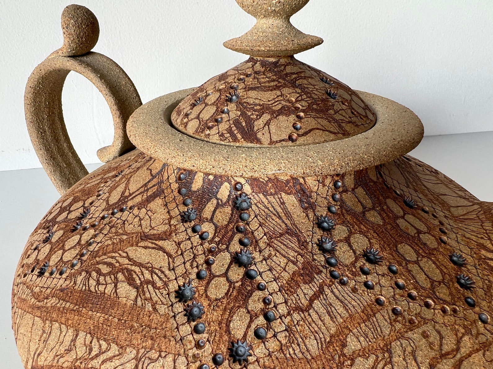 Vintage Organic Sculptural Studio Pottery Teapot - Etsy