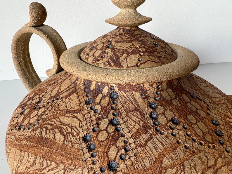 Vintage Organic Sculptural Studio Pottery Teapot - Etsy