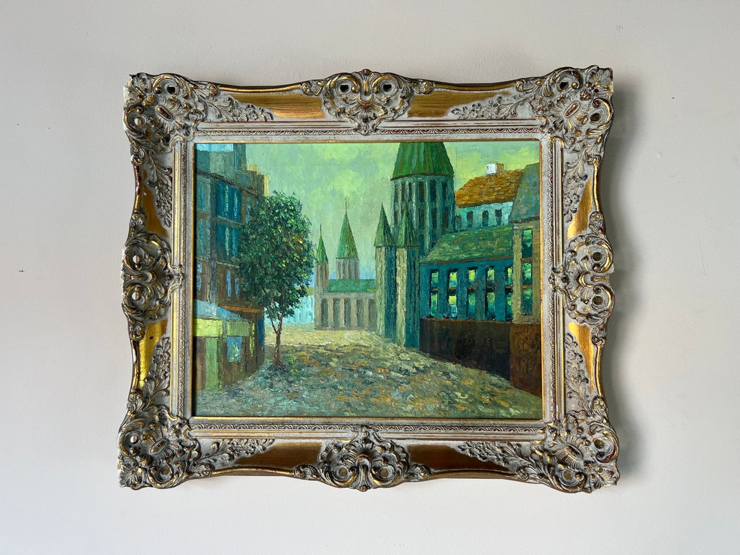 Vintage Impressionist Impasto European Street Scene Oil Painting - Etsy