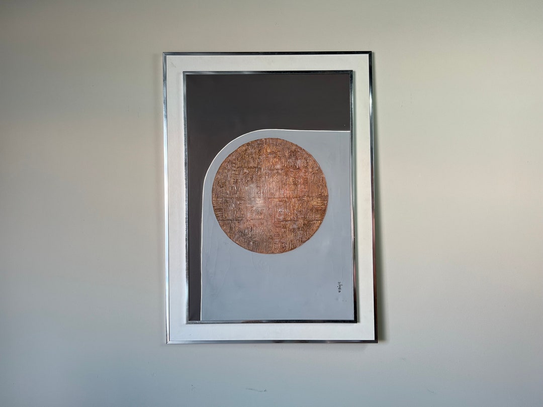 70's W. Knight Expressionist Abstract Painting, Framed - Etsy