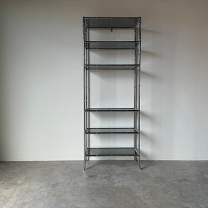 Hollywood Regency Faux Bamboo Chrome & Smoked Glass Eterge - Etsy