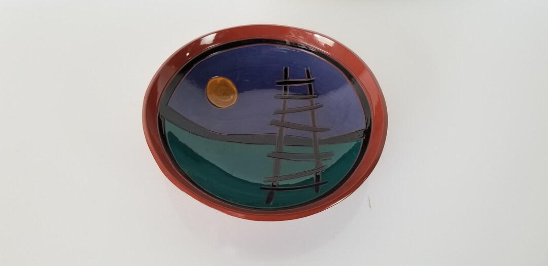 1990s Vintage Ken Artistic Hand-painted Decorative Pottery Bowl - Etsy