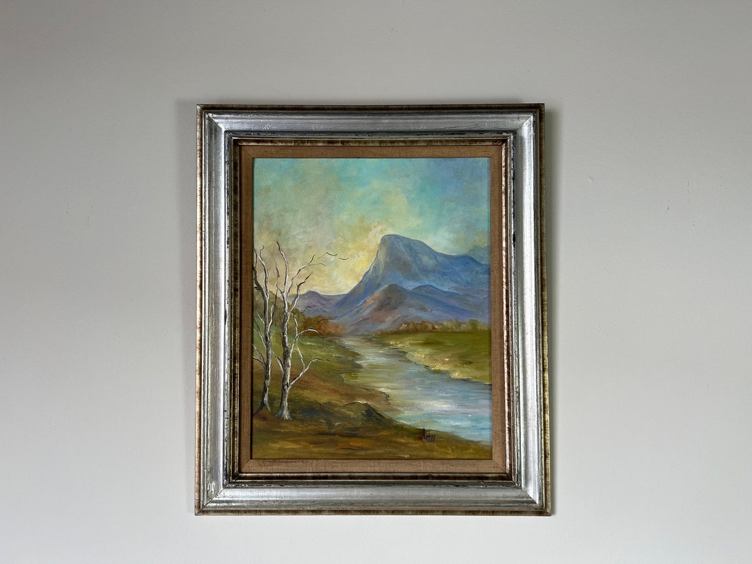 80's Audrey " Gentle Stream" Impressionist Oil Painting - Etsy