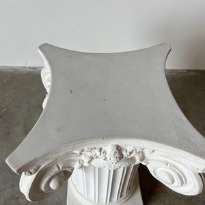 Vintage Neoclassical - Style Column Plaster Pedestal / Side Table Base ...