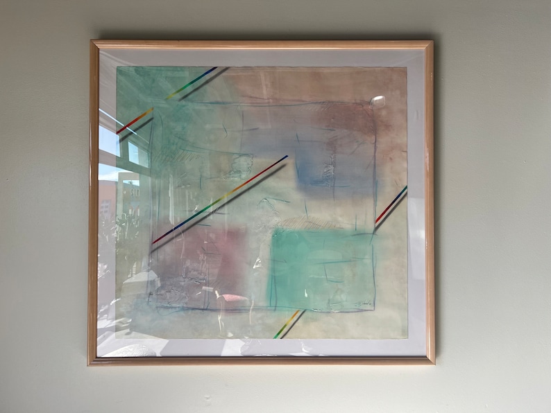 1980's T. W. Stewart " Basic Structure " Expressionist Abstract ...