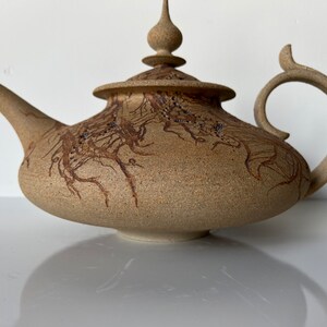 Vintage Organic Sculptural Studio Pottery Teapot - Etsy