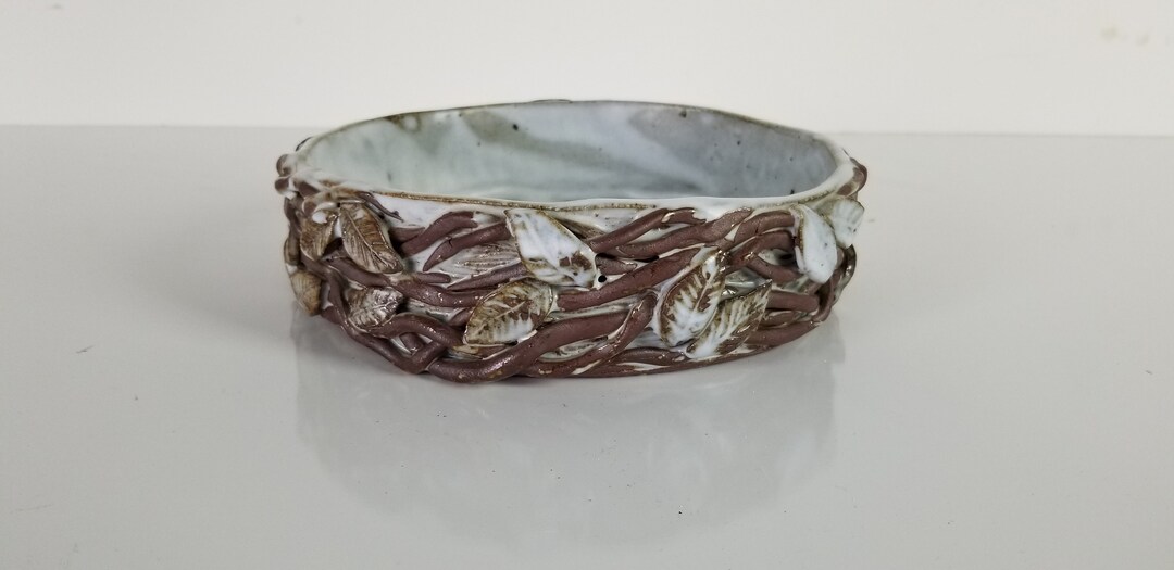 Vintage Artistic Tree Branch Pattern Decorative Pottery Bowl - Etsy
